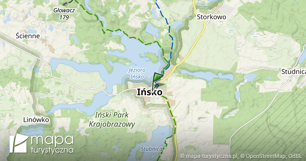 Ińsko - mapa szlaków turystycznych | mapa-turystyczna.pl