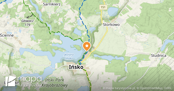 Ińsko, plaża - mapa szlaków turystycznych | mapa-turystyczna.pl