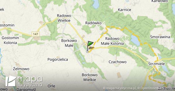 Radowo Małe - mapa szlaków turystycznych | mapa-turystyczna.pl