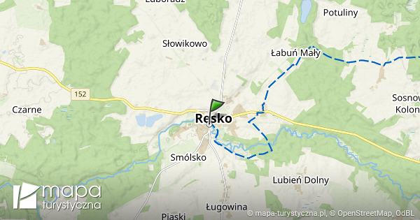 Resko - mapa szlaków turystycznych | mapa-turystyczna.pl