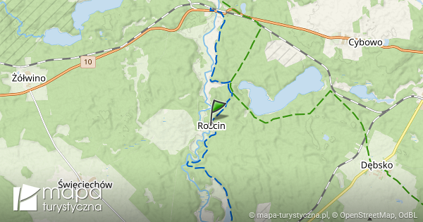 Rościn - mapa szlaków turystycznych | mapa-turystyczna.pl