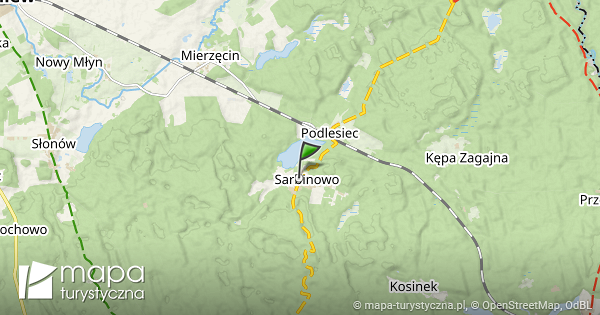 Sarbinowo - mapa szlaków turystycznych | mapa-turystyczna.pl