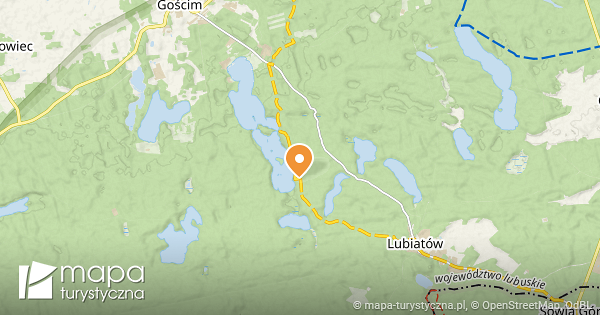 Jezioro Lubiatówko - mapa szlaków turystycznych | mapa-turystyczna.pl
