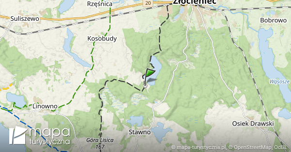 Kosobudy Kolonia - mapa szlaków turystycznych | mapa-turystyczna.pl