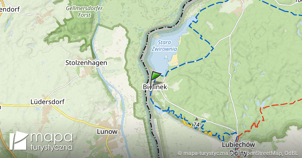 Bielinek - mapa szlaków turystycznych | mapa-turystyczna.pl