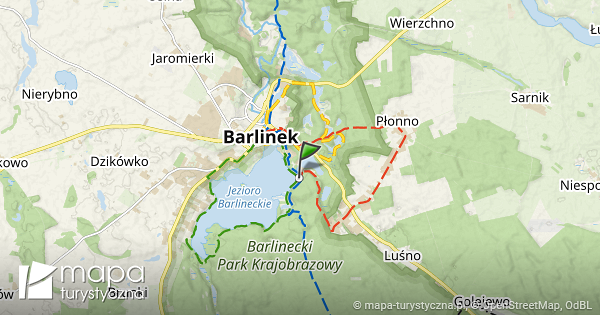 Barlinek, Polana Lecha - mapa szlaków turystycznych | mapa-turystyczna.pl