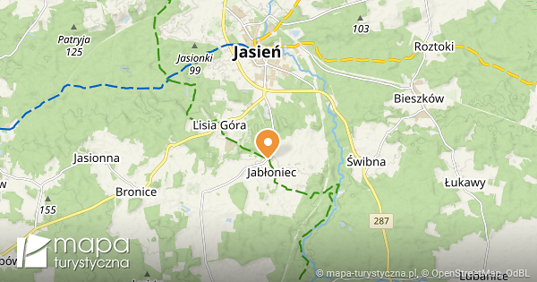 Jabłoniec - mapa szlaków turystycznych | mapa-turystyczna.pl