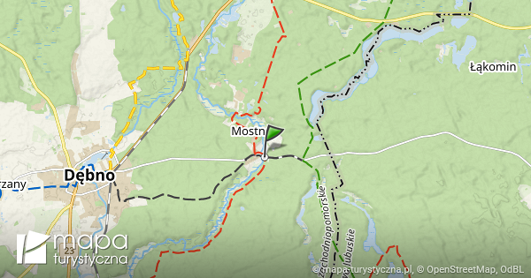 Mostno, rozejście szlaków - mapa szlaków turystycznych | mapa ...