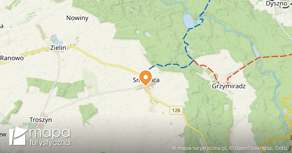 Smolnica - mapa szlaków turystycznych | mapa-turystyczna.pl