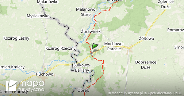 Mochowo-Parcele - mapa szlaków turystycznych | mapa-turystyczna.pl