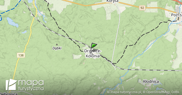 Drzewce-Kolonia - mapa szlaków turystycznych | mapa-turystyczna.pl