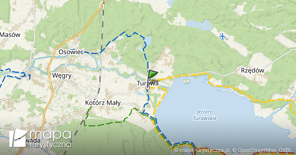 Turawa - mapa szlaków turystycznych | mapa-turystyczna.pl