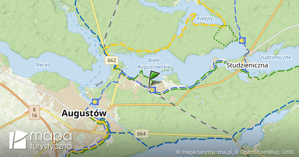 Augustów, ul. Leśna - mapa szlaków turystycznych | mapa-turystyczna.pl