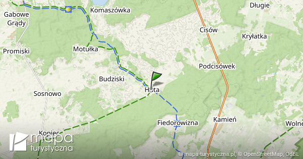 Huta - mapa szlaków turystycznych | mapa-turystyczna.pl