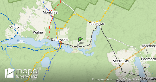 Kopanica - mapa szlaków turystycznych | mapa-turystyczna.pl