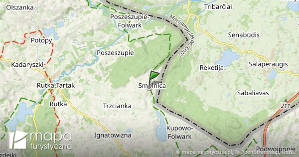 Smolnica - mapa szlaków turystycznych | mapa-turystyczna.pl