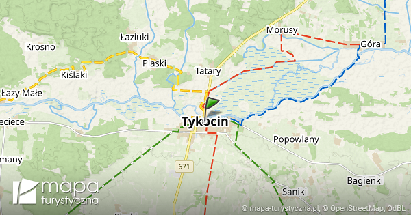 Tykocin, ul. Włodzimierza Puchalskiego - mapa szlaków turystycznych ...