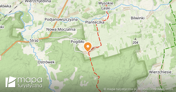 Lipina - mapa szlaków turystycznych | mapa-turystyczna.pl