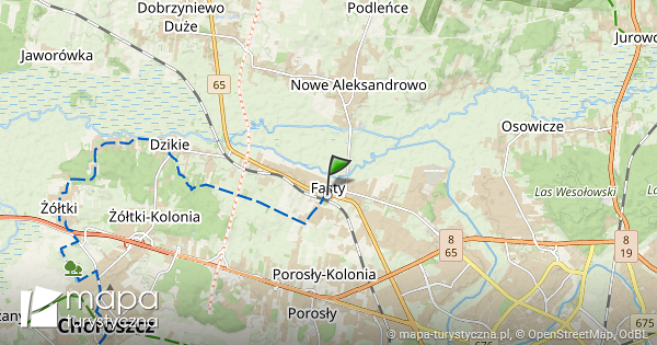 Fasty - mapa szlaków turystycznych | mapa-turystyczna.pl