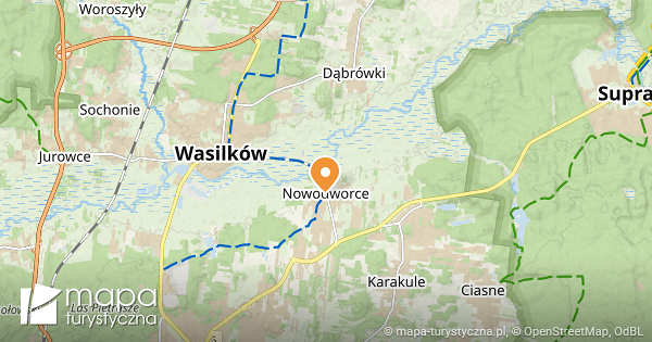 Nowodworce - mapa szlaków turystycznych | mapa-turystyczna.pl