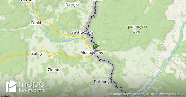 Mostowlany - mapa szlaków turystycznych | mapa-turystyczna.pl
