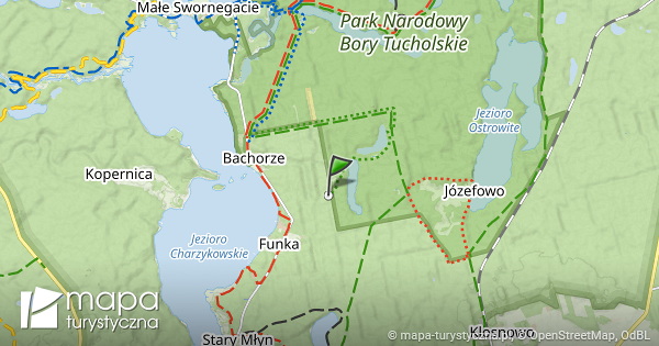 Funka, granica Parku Narodowego - mapa szlaków turystycznych | mapa ...