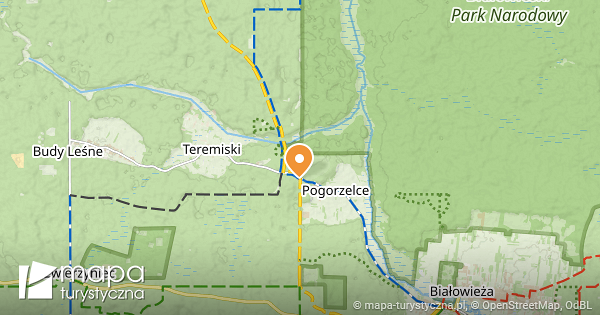 Pogorzelce, rozejście szlaków - mapa szlaków turystycznych | mapa ...