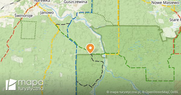 Składnica "Pod Kosy Most" - mapa szlaków turystycznych | mapa ...