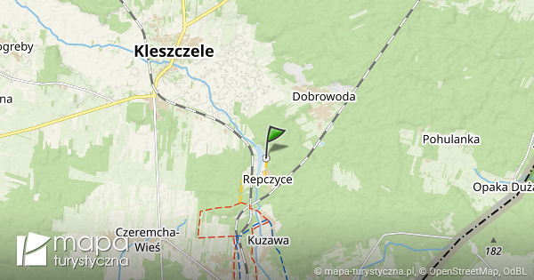 Zalew Repczyce - mapa szlaków turystycznych | mapa-turystyczna.pl