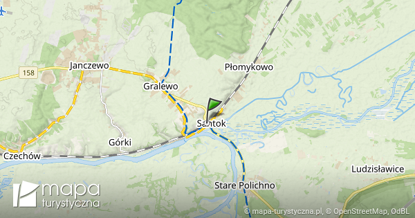 Santok - mapa szlaków turystycznych | mapa-turystyczna.pl
