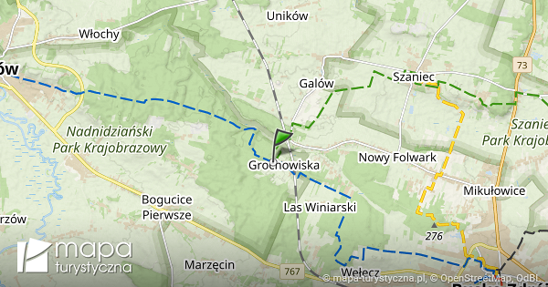 Grochowiska - mapa szlaków turystycznych | mapa-turystyczna.pl