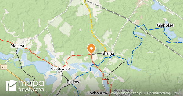 Struga, droga pożarowa 9 - mapa szlaków turystycznych | mapa-turystyczna.pl
