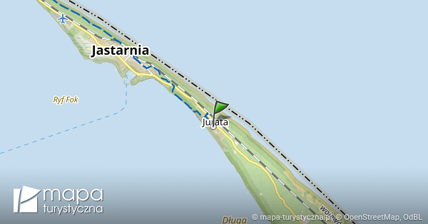 Jurata, Kossakówka - mapa szlaków turystycznych | mapa-turystyczna.pl