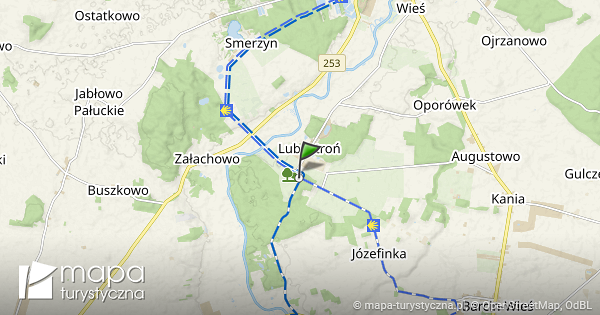 Lubostroń, park - mapa szlaków turystycznych | mapa-turystyczna.pl