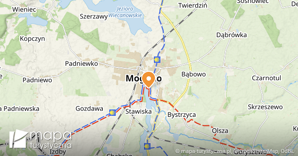 Mogilno - mapa szlaków turystycznych | mapa-turystyczna.pl