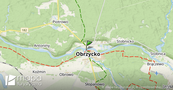 Obrzycko, al. Jana Pawła II - mapa szlaków turystycznych | mapa ...