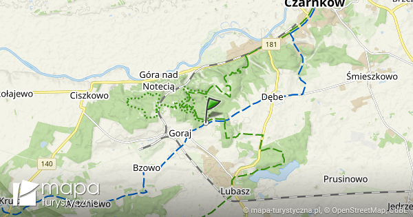 Goraj - mapa szlaków turystycznych | mapa-turystyczna.pl