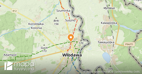 Włodawa, ul. Długa - mapa szlaków turystycznych | mapa-turystyczna.pl