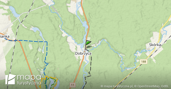 Dobrzyca - mapa szlaków turystycznych | mapa-turystyczna.pl