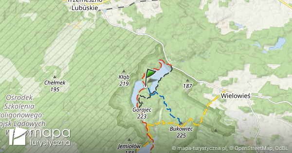 Rybin - mapa szlaków turystycznych | mapa-turystyczna.pl