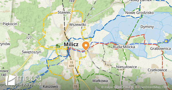Milicz, ul. Kolejowa - mapa szlaków turystycznych | mapa-turystyczna.pl