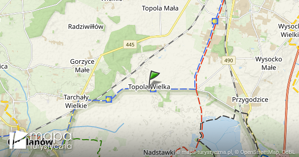 Topola Wielka - mapa szlaków turystycznych | mapa-turystyczna.pl