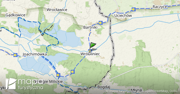 Wróbliniec - mapa szlaków turystycznych | mapa-turystyczna.pl