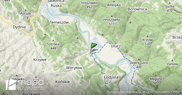 Rzeki nad Sanem - mapa szlaków turystycznych | mapa-turystyczna.pl