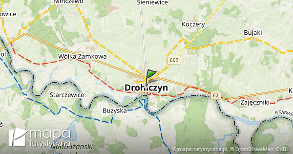 Drohiczyn - mapa szlaków turystycznych | mapa-turystyczna.pl