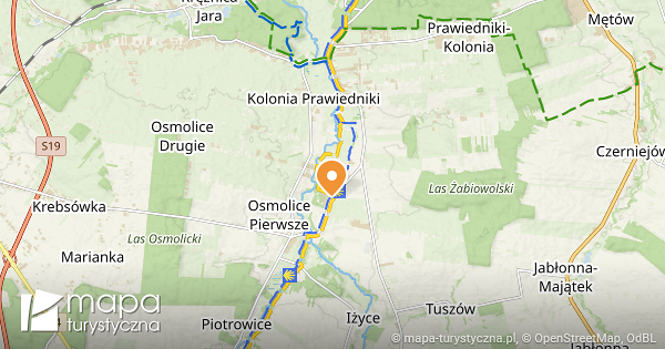 Pszczela Wola - mapa szlaków turystycznych | mapa-turystyczna.pl