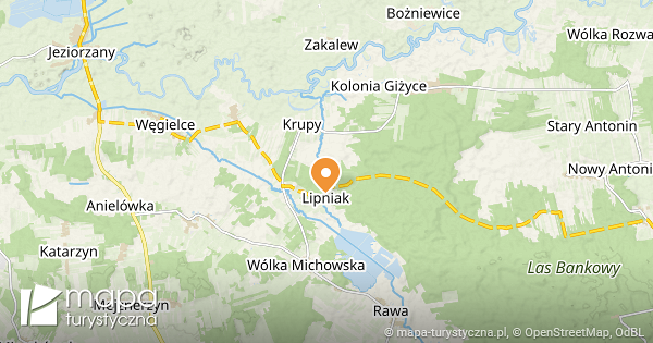 Lipniak - mapa szlaków turystycznych | mapa-turystyczna.pl