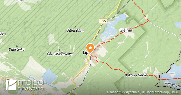 Lipa - mapa szlaków turystycznych | mapa-turystyczna.pl