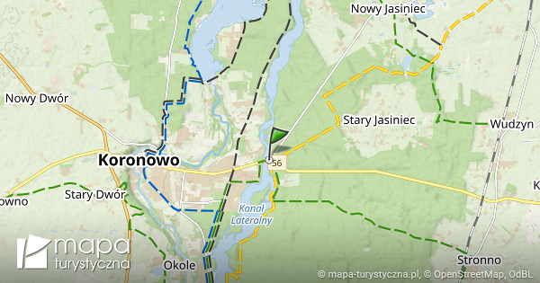 Koronowo, Wilcze Gardło - mapa szlaków turystycznych | mapa-turystyczna.pl