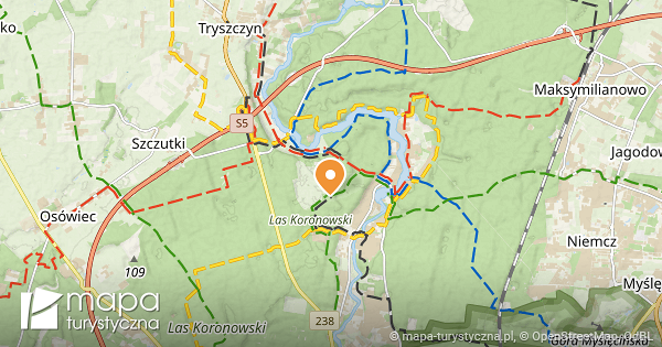 Bydgoszcz, ROD Polana - mapa szlaków turystycznych | mapa-turystyczna.pl